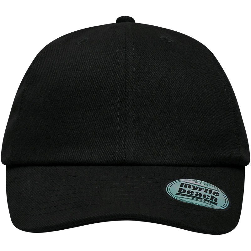 MB6223 6 Panel Heavy Brushed Cap Color Black Size One size